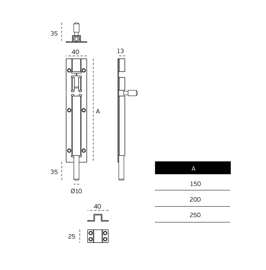 IN.17.611 Socket bolt straight Stainless Steel – Mardeco Architectural ...